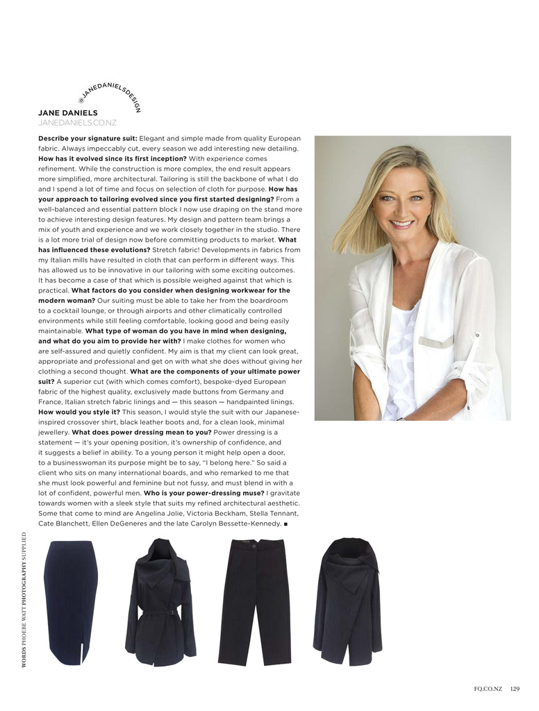 Strong Suits- As Seen in Fashion Quarterly – Jane Daniels